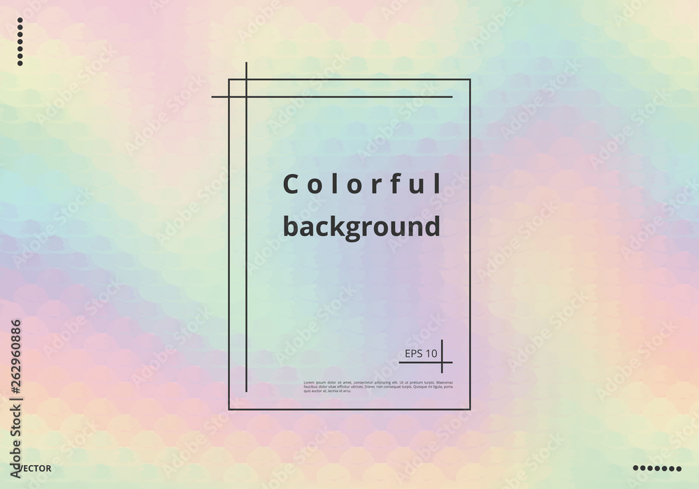 Colorful rainbow background with holographic effect and place for text ...