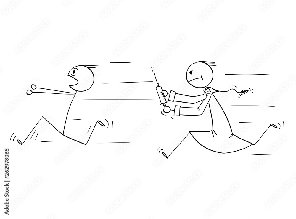 Vecteur Stock Cartoon stick figure drawing conceptual illustration of ...