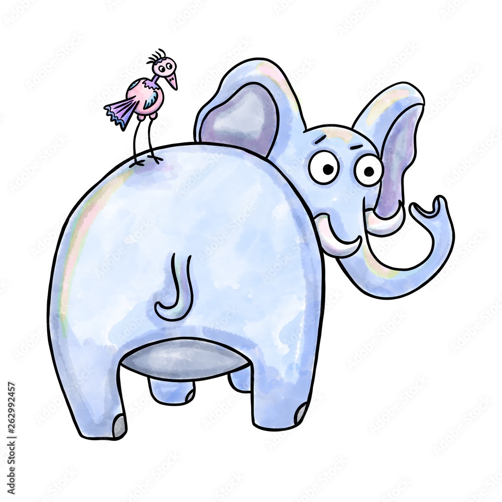 Funny Cartoon Elephant