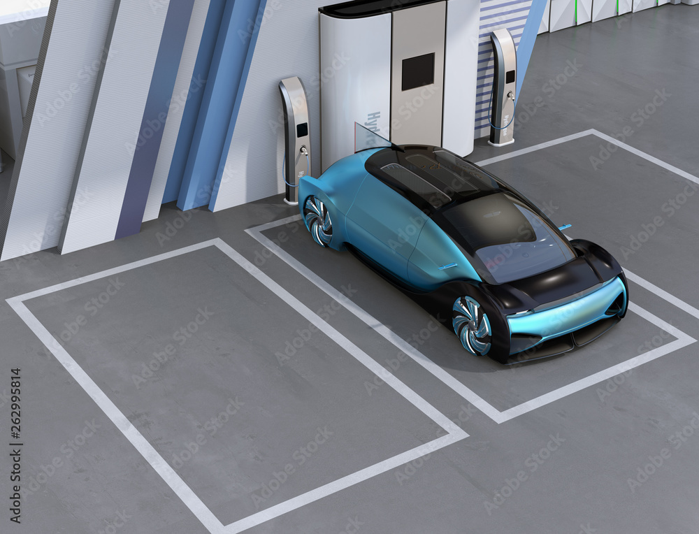 Fuel Cell powered autonomous car filling gas in Fuel Cell Hydrogen ...