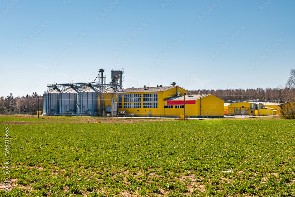 agro-processing plant for processing and silos for drying cleaning and ...