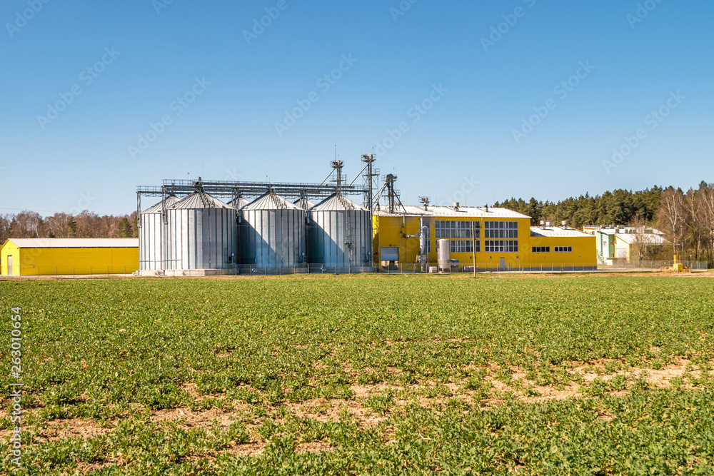 agro-processing plant for processing and silos for drying cleaning and ...