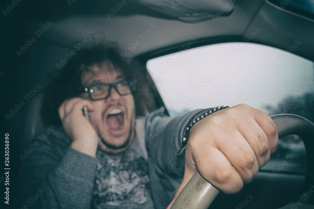 Accident and bad driving. Scare Stock Photo | Adobe Stock