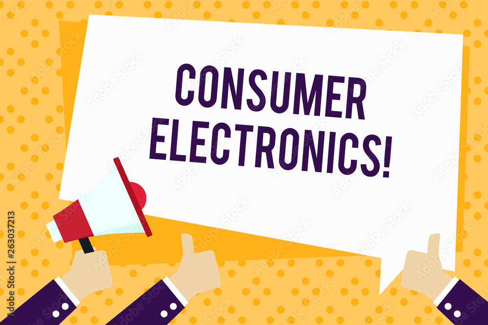 Writing note showing Consumer Electronics. Business concept for ...