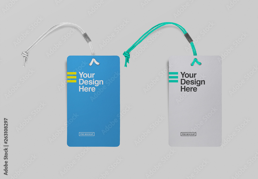 2 Tag Labels Mockup Stock Template | Adobe Stock