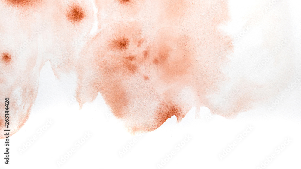 Abstract red-rusty watercolor background. Splashes and strokes. High ...