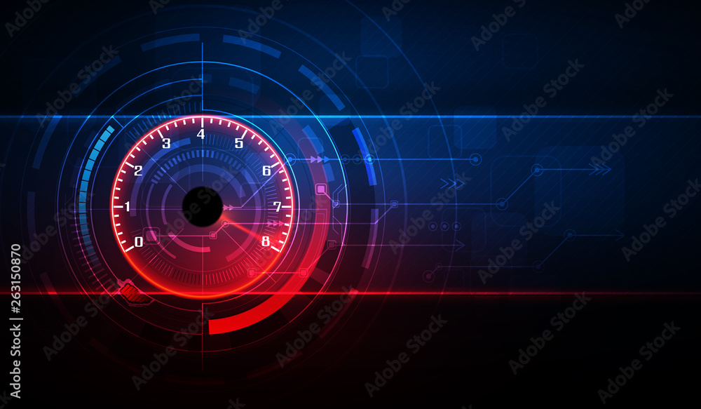 Speed motion background with fast speedometer car. Racing velocity ...