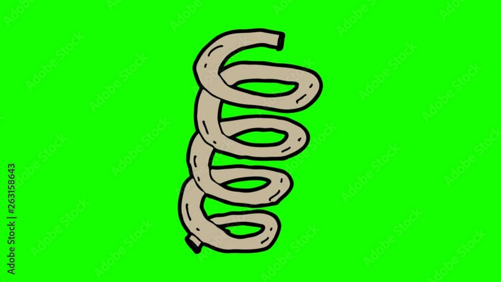 kids drawing green screen with theme of coil spring Stock ビデオ | Adobe Stock