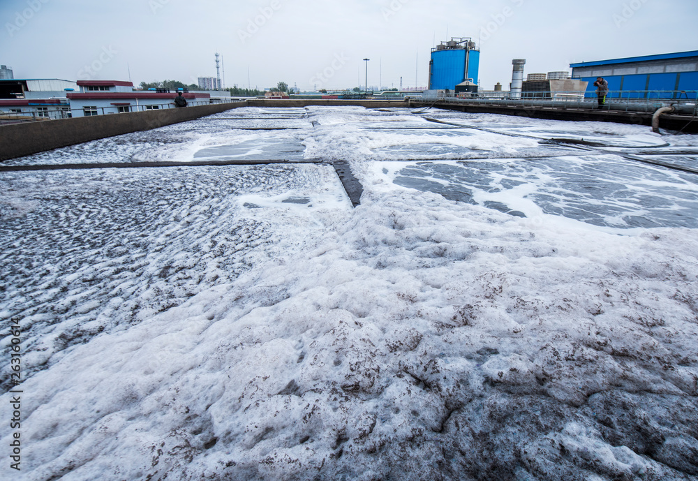 Wastewater treatment tank of paper mill Stock Photo | Adobe Stock