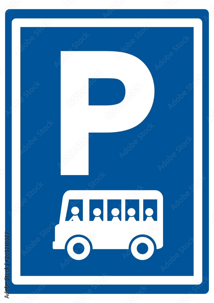 road sign for bus parking, vector icon Stock Vector | Adobe Stock
