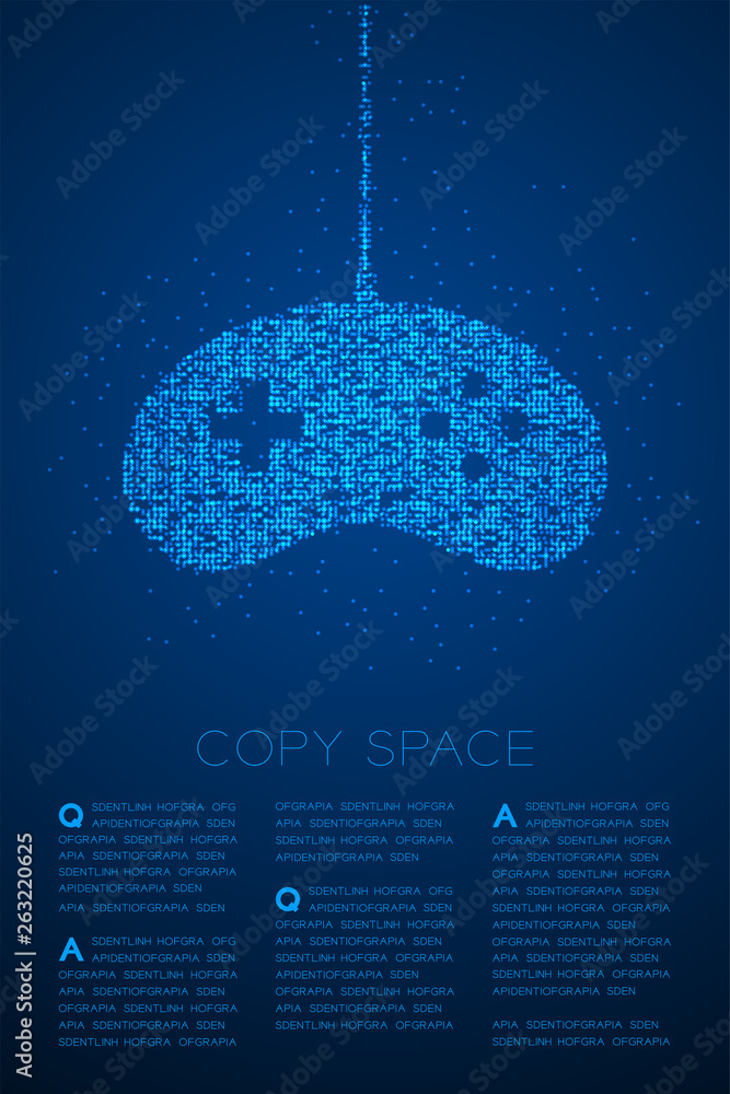 Retro Gamepad or joypad shape Particle Geometric Bokeh circle dot pixel ...