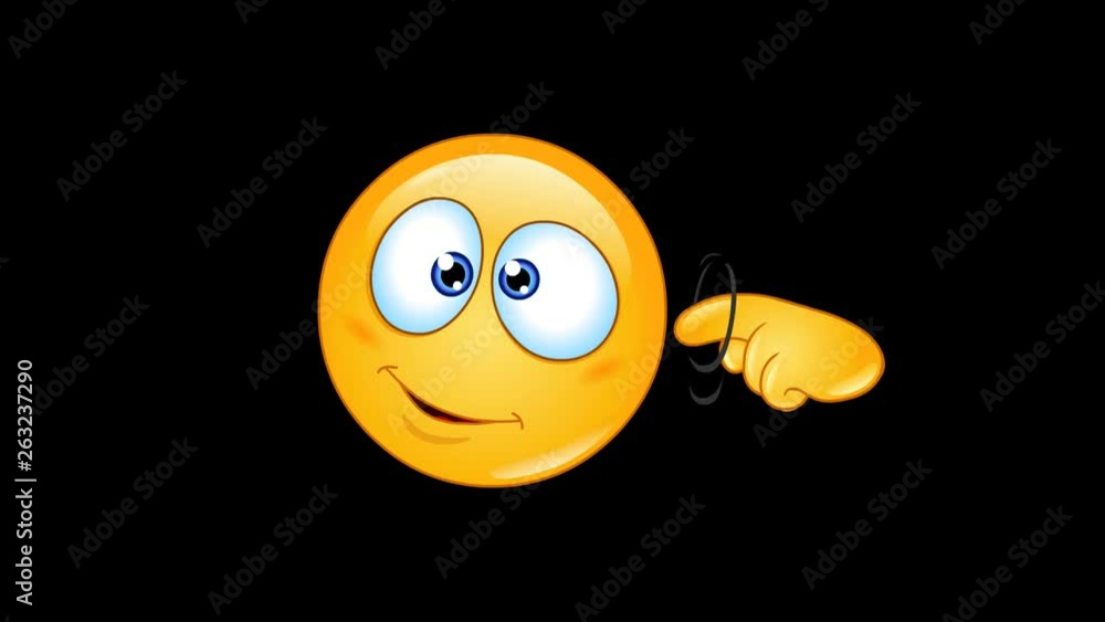 Vidéo Stock Animation of an Emoticon showing a screw loose sign by ...