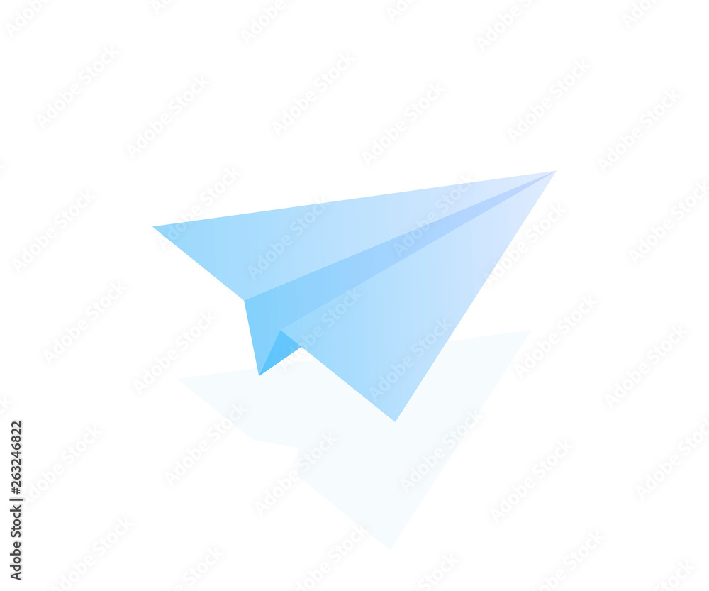 Email and message sending concept, isometric paper plane, mailing ...
