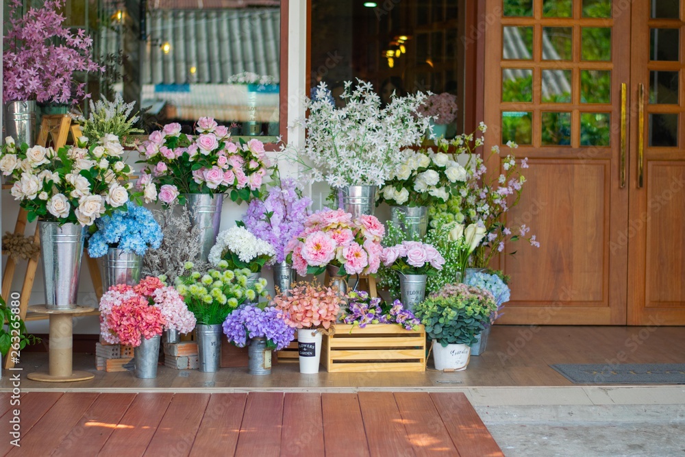 flower shop front Stock Photo | Adobe Stock
