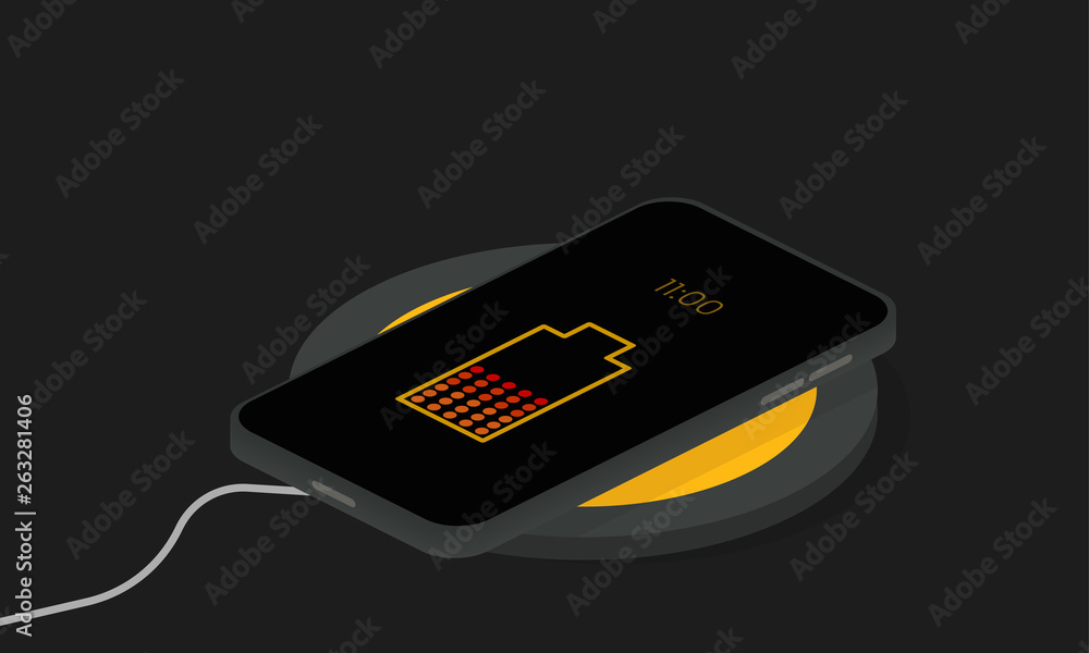 Wireless charger, great design for any purposes. Isolated vector ...
