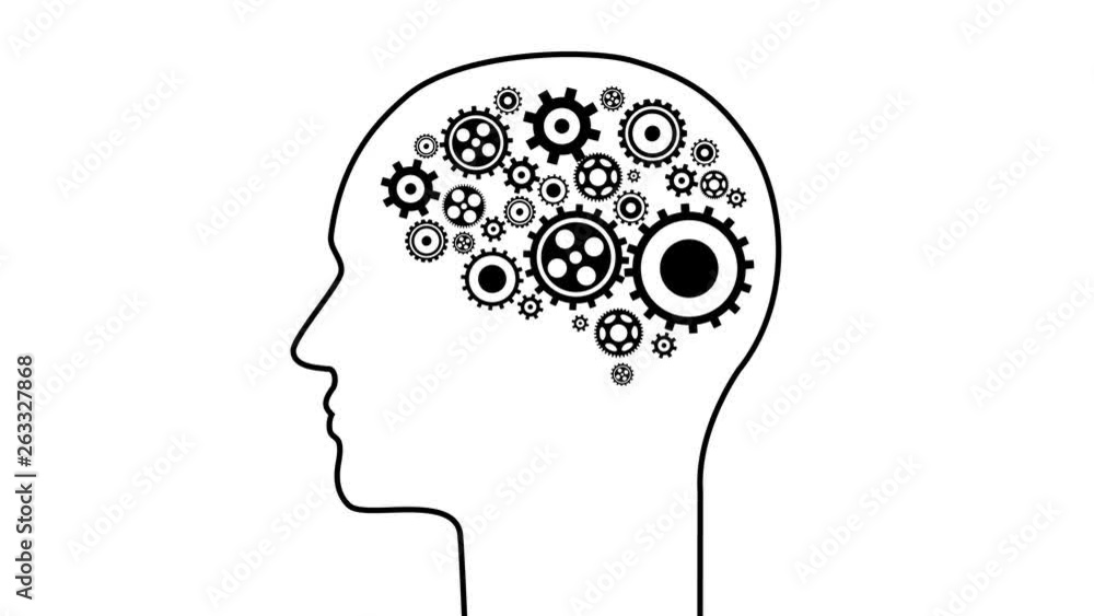 Minimal motion design animation. Brain creating new ideas - concept of ...