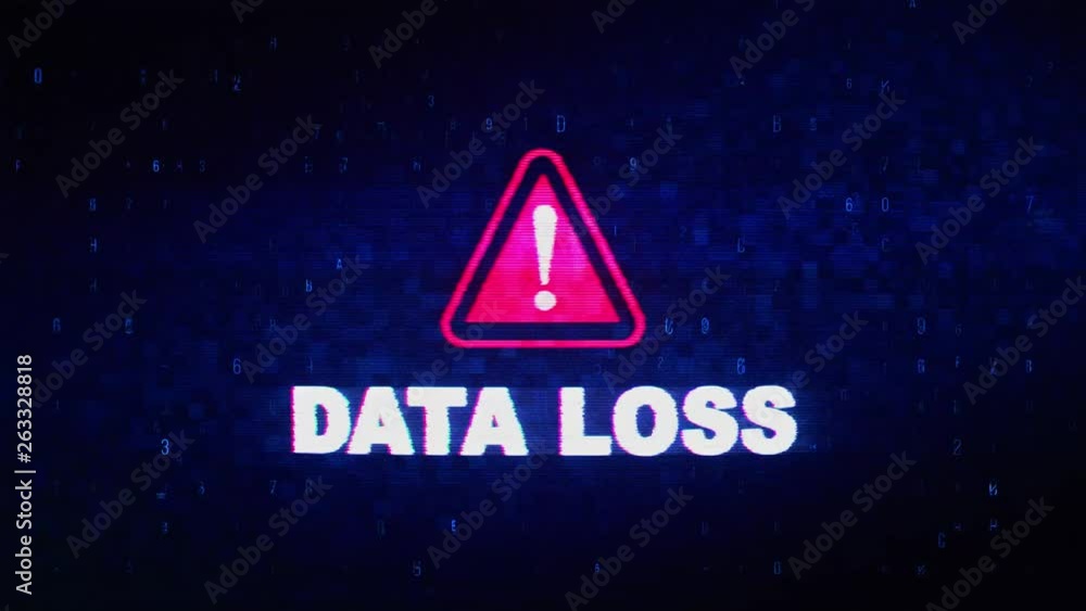 Data Loss Text Digital Noise Glitch Effect Tv Screen Background. Login and Password With System ...