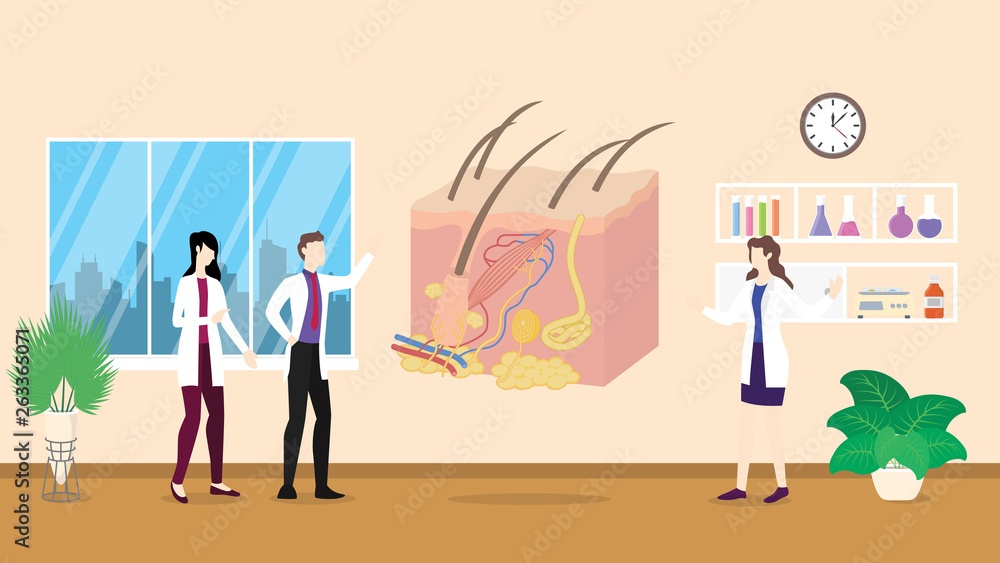 human skin anatomy structure health care checkup analysis identifying ...