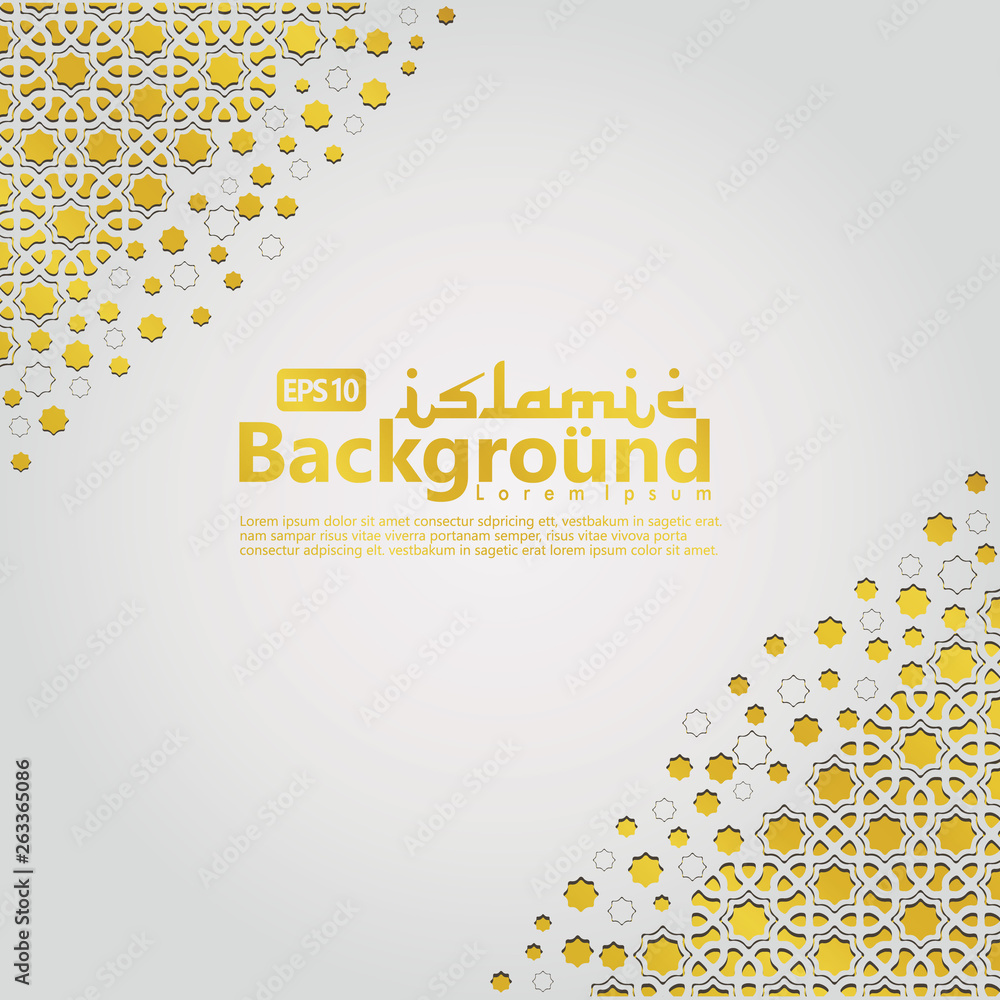 Islamic Background template for ramadan kareem, Ed Mubarak with islamic ornament Stock Vector ...