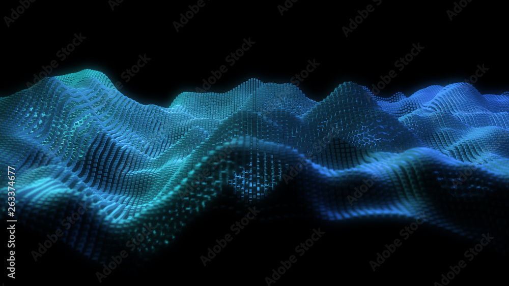 Music abstract background. Equalizer for music, showing sound waves ...
