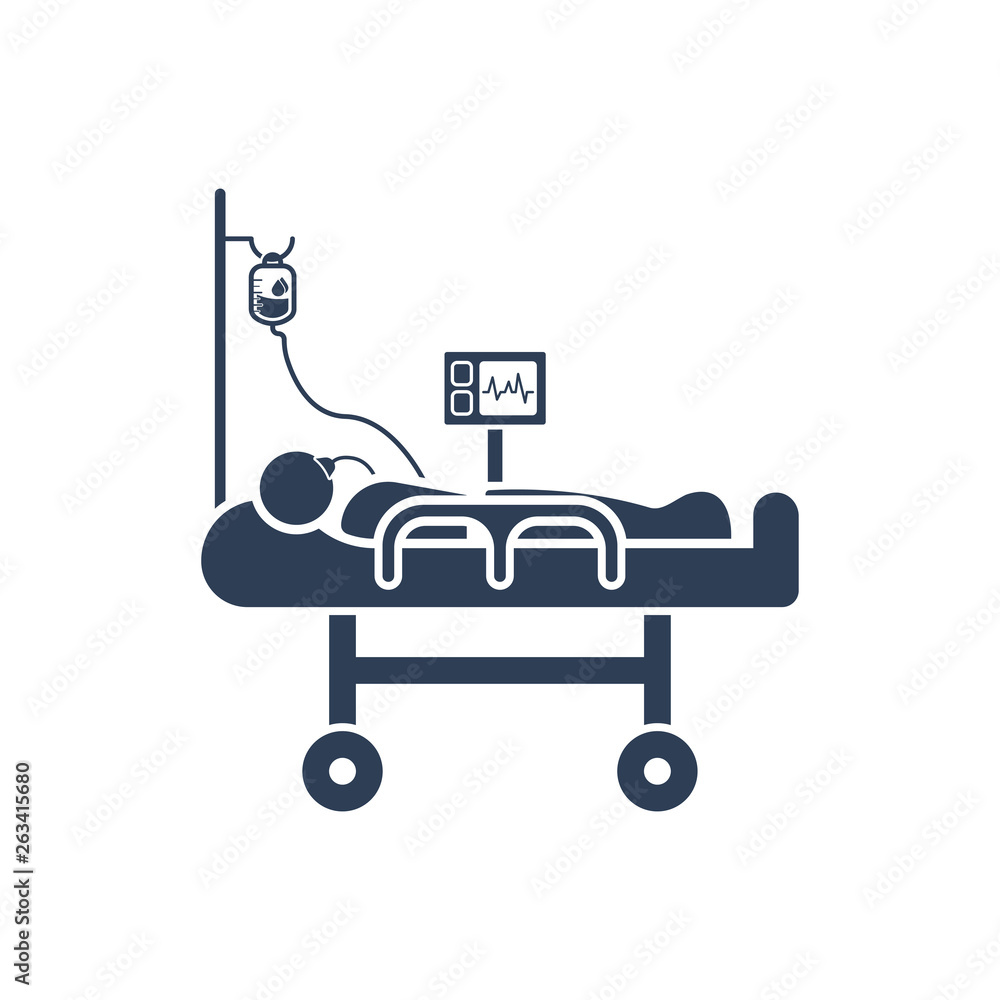 Simple Illustration of Intravenous Patient Icon Stock Vector | Adobe Stock