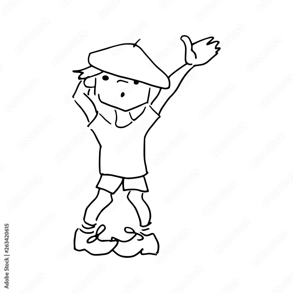 Simple Drawing Of A Boy