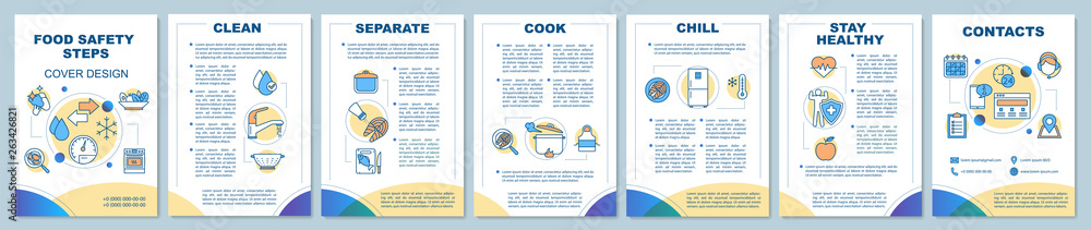 Food safety brochure template layout Stock Vector | Adobe Stock