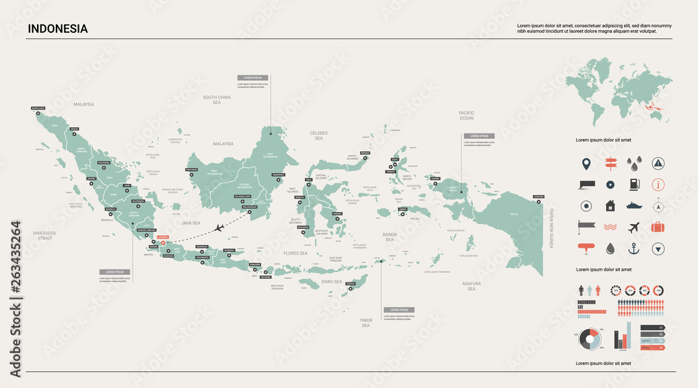 Jakarta Indonesia World Map