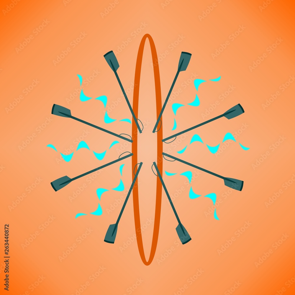 Vector image Logo rowing club color sport Stock Vector | Adobe Stock