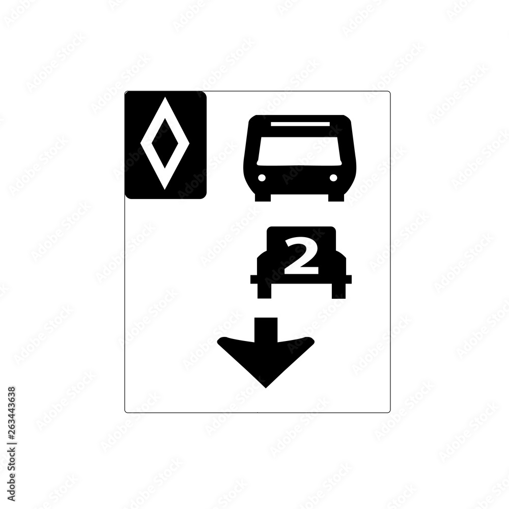 USA traffic road signs.two or more passengers must be in the vehicle to ...