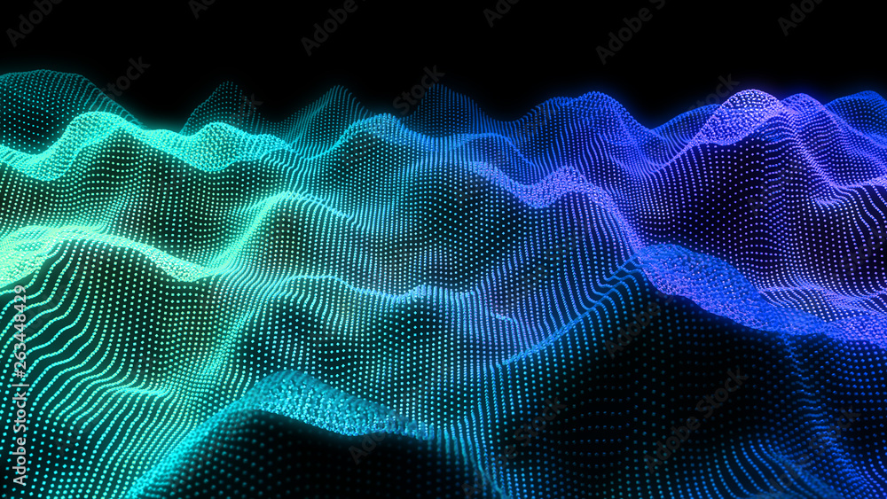 Music abstract background. Equalizer for music, showing sound waves ...