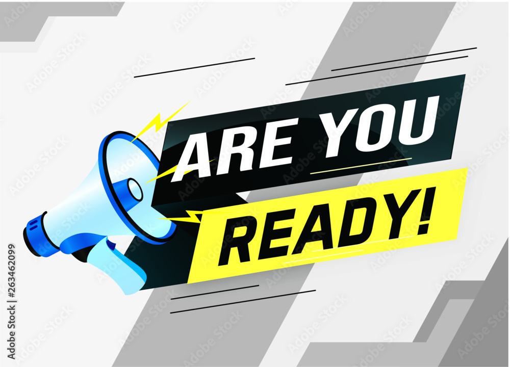 Vecteur Stock Are you ready word concept vector illustration with ...