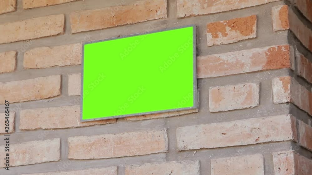 Video Stock Empty Street Name Sign with Green Screen on Corner of House ...