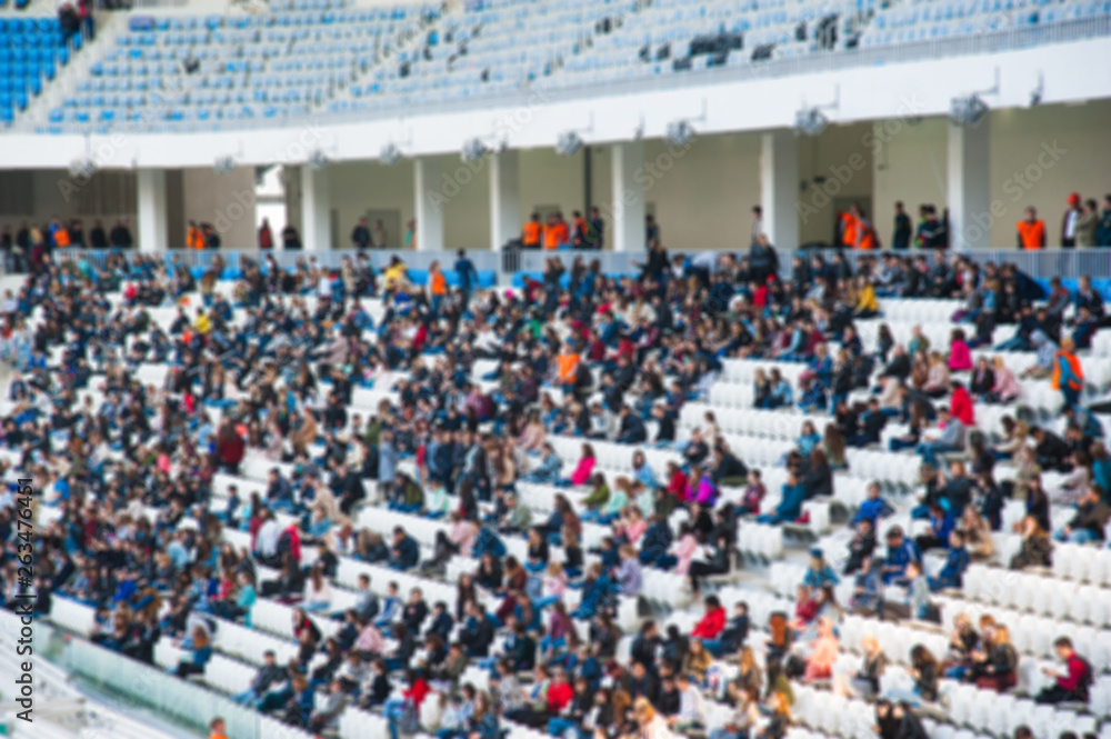 Blurred crowd of spectators on a stadium Stock Photo | Adobe Stock
