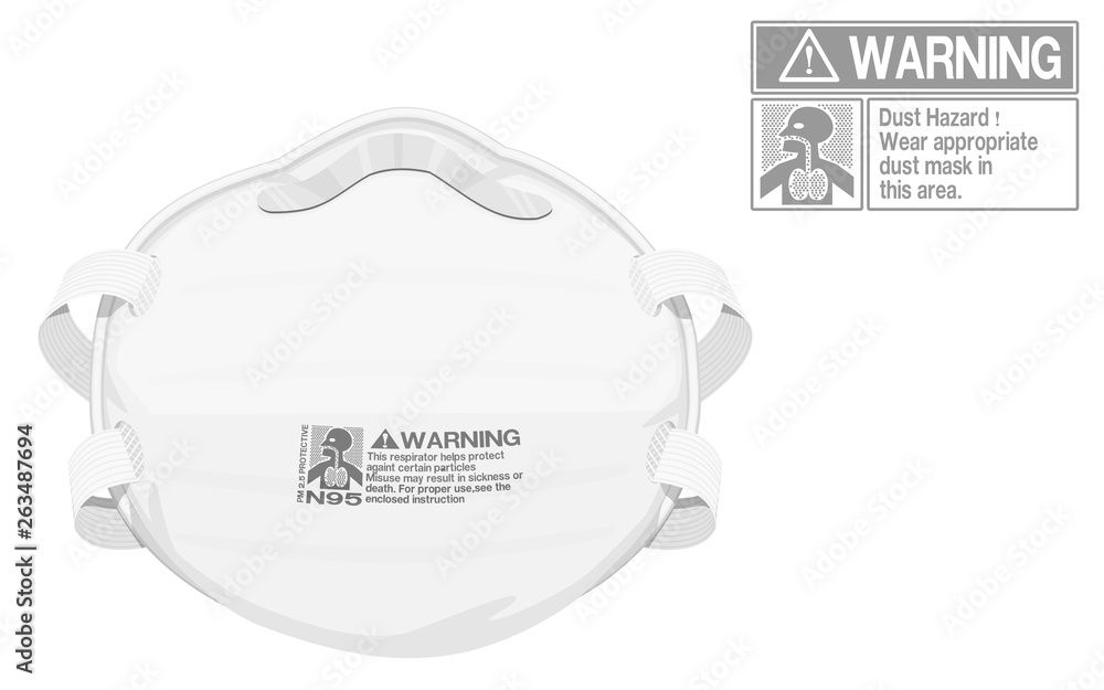 Isolated Dust mask on transparent background Stock Vector | Adobe Stock
