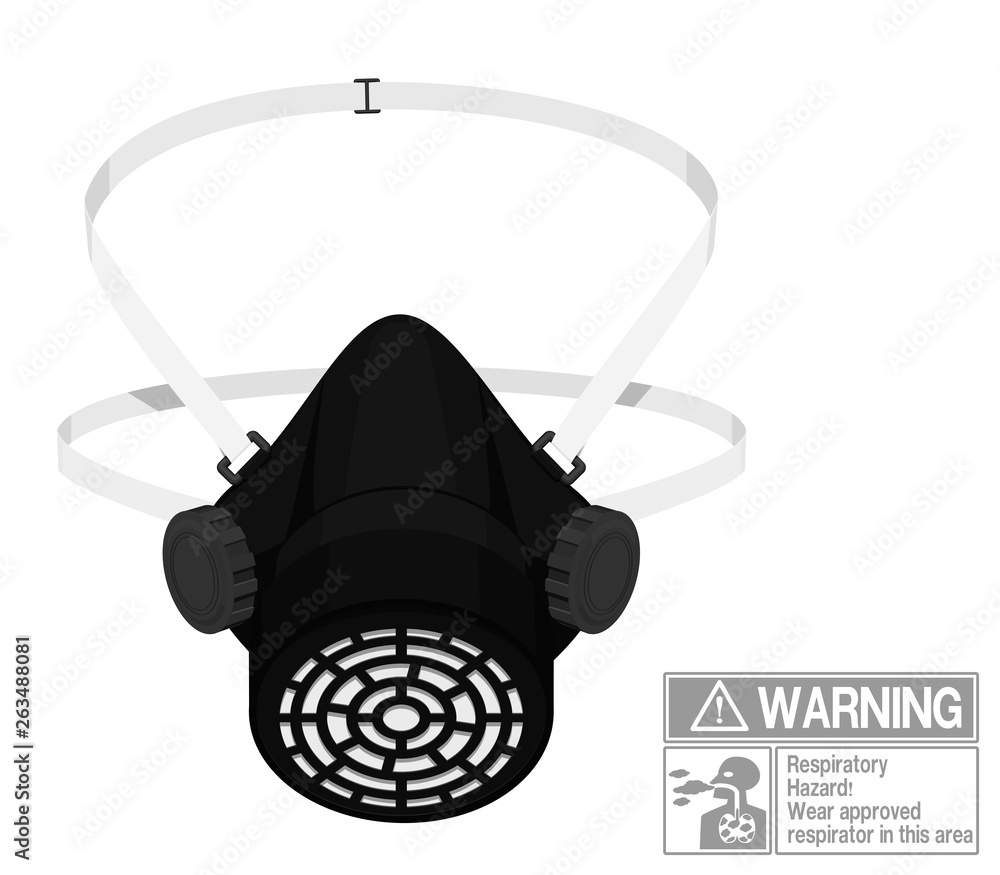 Isolated Respirator on transparent background Stock Vector | Adobe Stock