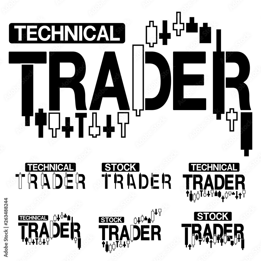 Stock trader logo on transparent background Stock Vector | Adobe Stock