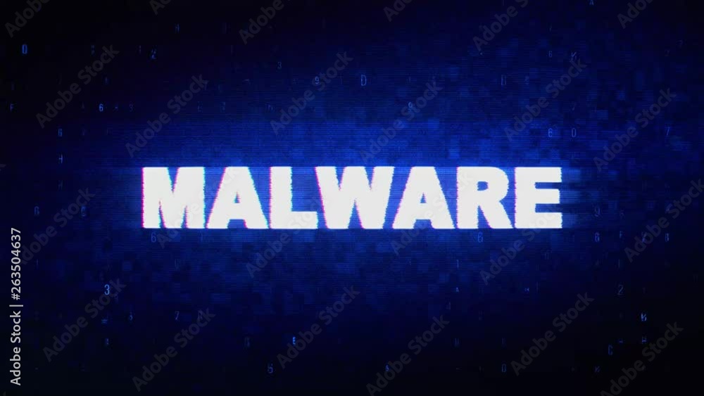 Vidéo Stock Malware Text Digital Noise Twitch and Glitch Effect Tv ...