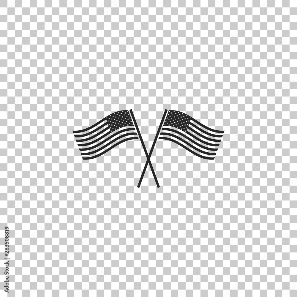 Waving American Flag Icon