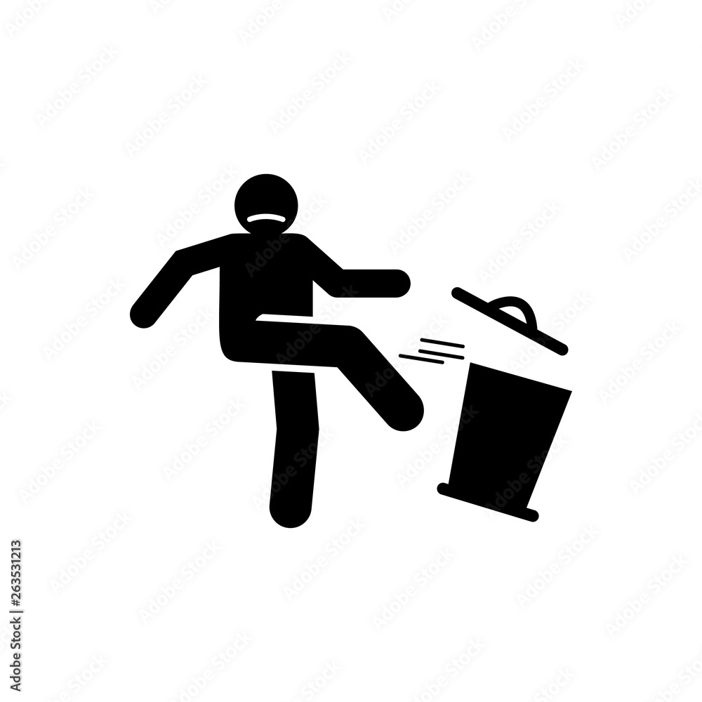 Man, aggressive icon. Element of negative character traits icon ...