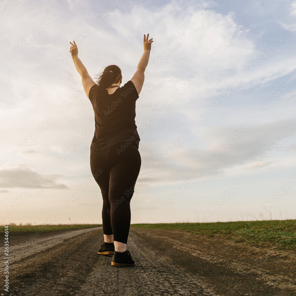 Body positive, freedom, high self esteem, confidence, happiness ...