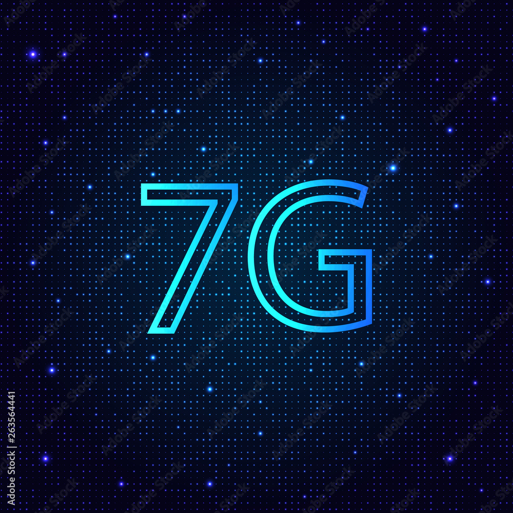 7G is a new generation of high-speed mobile Internet connection. Vector ...