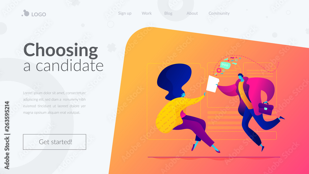 Job interview, working experience, recruitment, job application concept ...