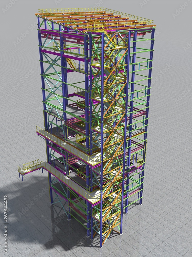 Building Information Model of metal structure. Design technologies of ...