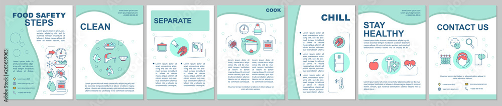 Food safety brochure template layout Stock Vector | Adobe Stock
