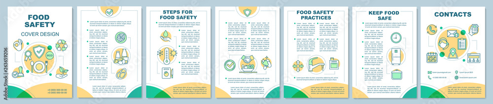 Food safety brochure template layout Stock Vector | Adobe Stock