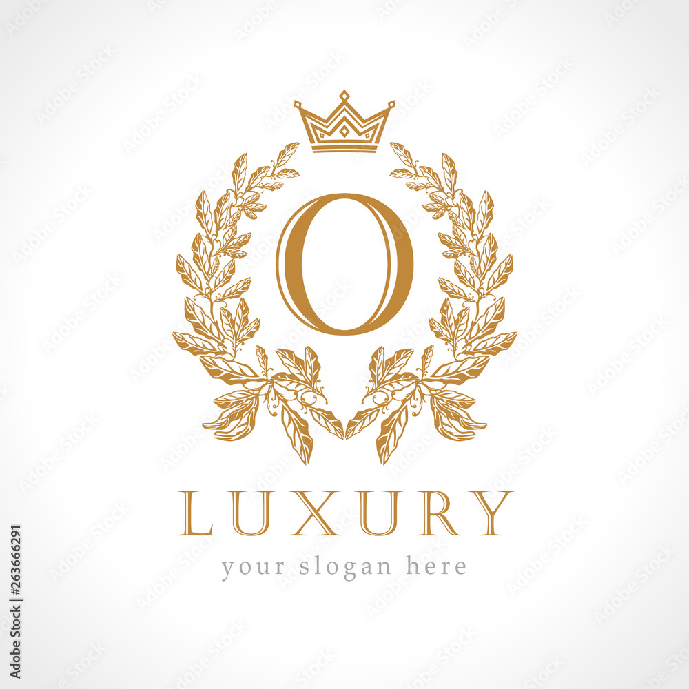 Letter O logotype concept. Isolated abstract emblem, graphic design ...