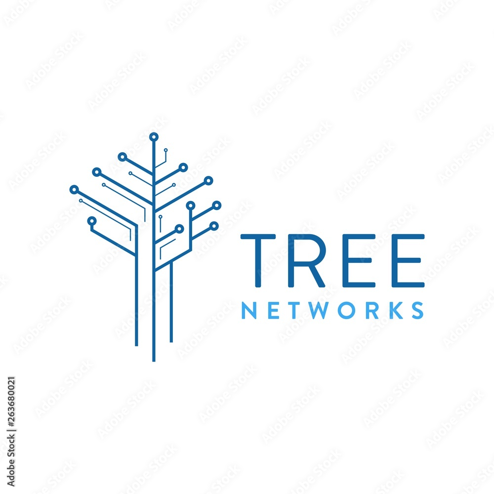 tree network logo illustration Stock Vector | Adobe Stock