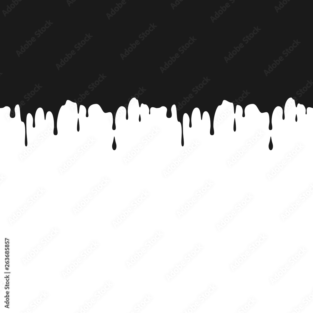 Black ink drips. Seamless Dripping Paint Texture. Splatters and ...
