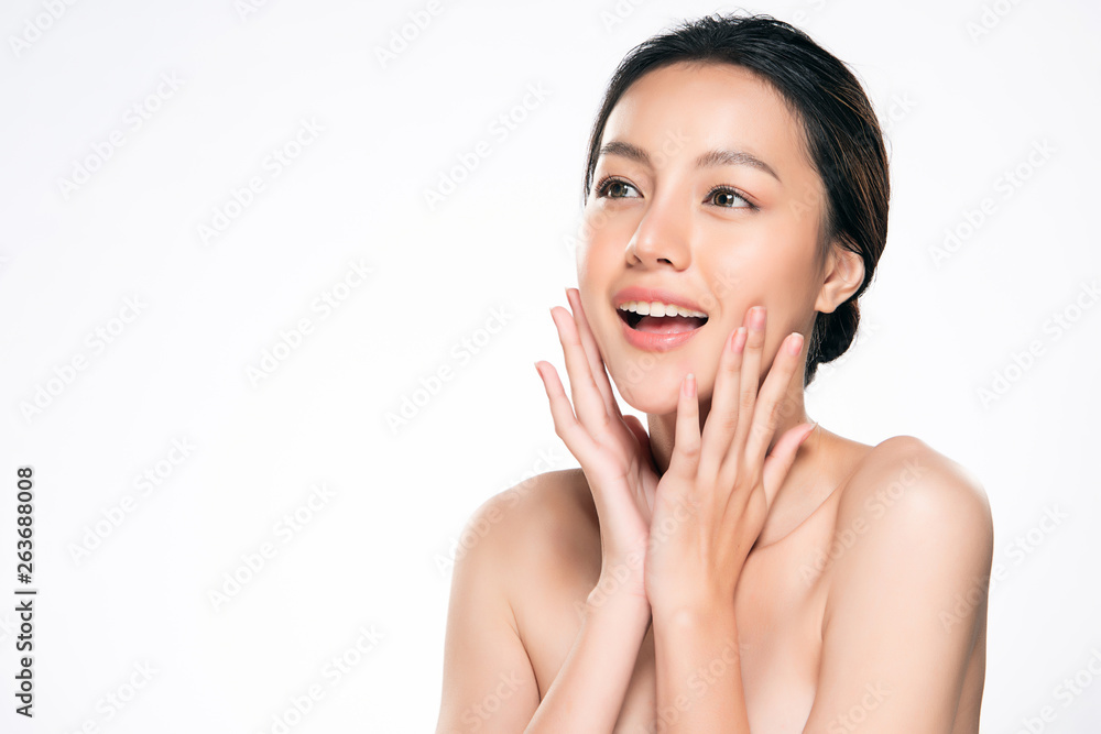 Beautiful Young asian Woman with Clean Fresh Skin Stock Photo | Adobe Stock